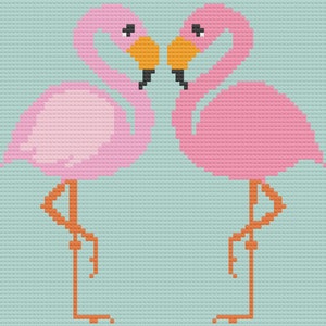 Flamingo Friends Afghan C2C Crochet Pattern - Etsy
