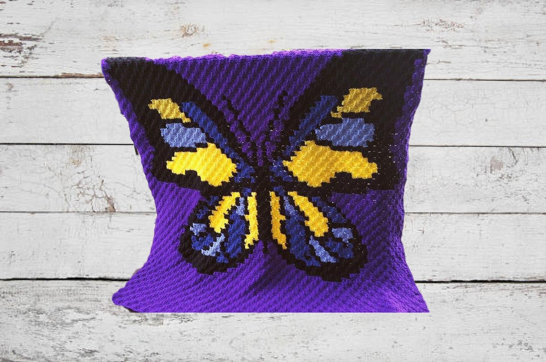 Butterfly Jewel Afghan C2C Crochet Pattern, Written Row Counts, C2C ...