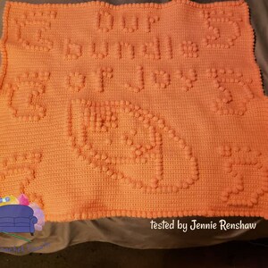 Our Bundle of Joy Baby Afghan, Bobble Crochet Pattern, Graph and ...