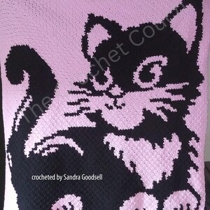 Kitty Cat Afghan C2C Crochet Pattern, Graph and Written Row by Row ...