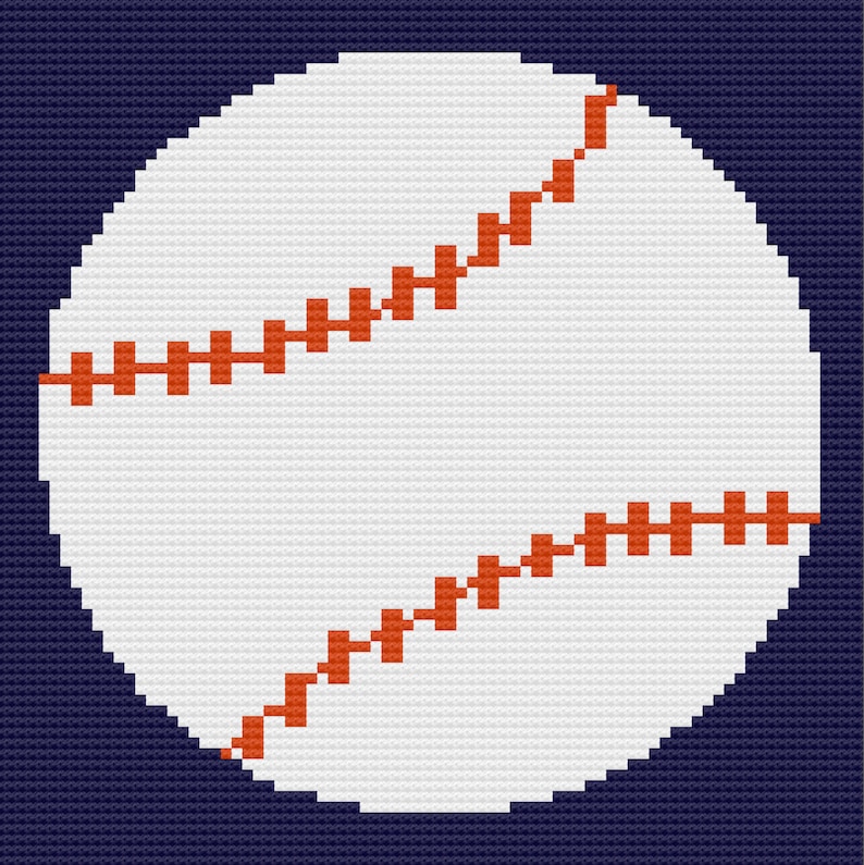 Baseball Afghan C2C Crochet Pattern Written Row Counts C2C - Etsy