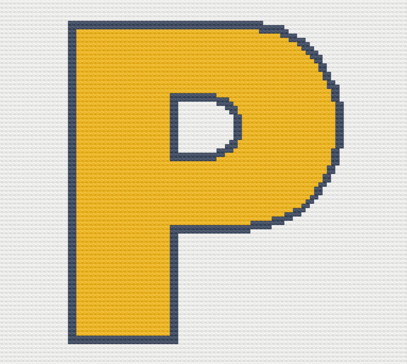 Letter P Block Afghan C2C Crochet Pattern Written Row - Etsy