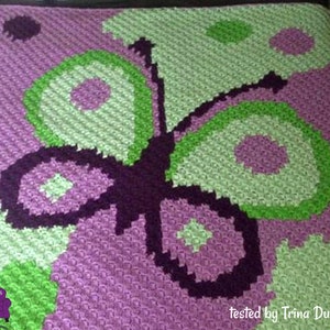 Butterfly Kids Afghan C2C Crochet Pattern, Written Row Counts, C2C ...