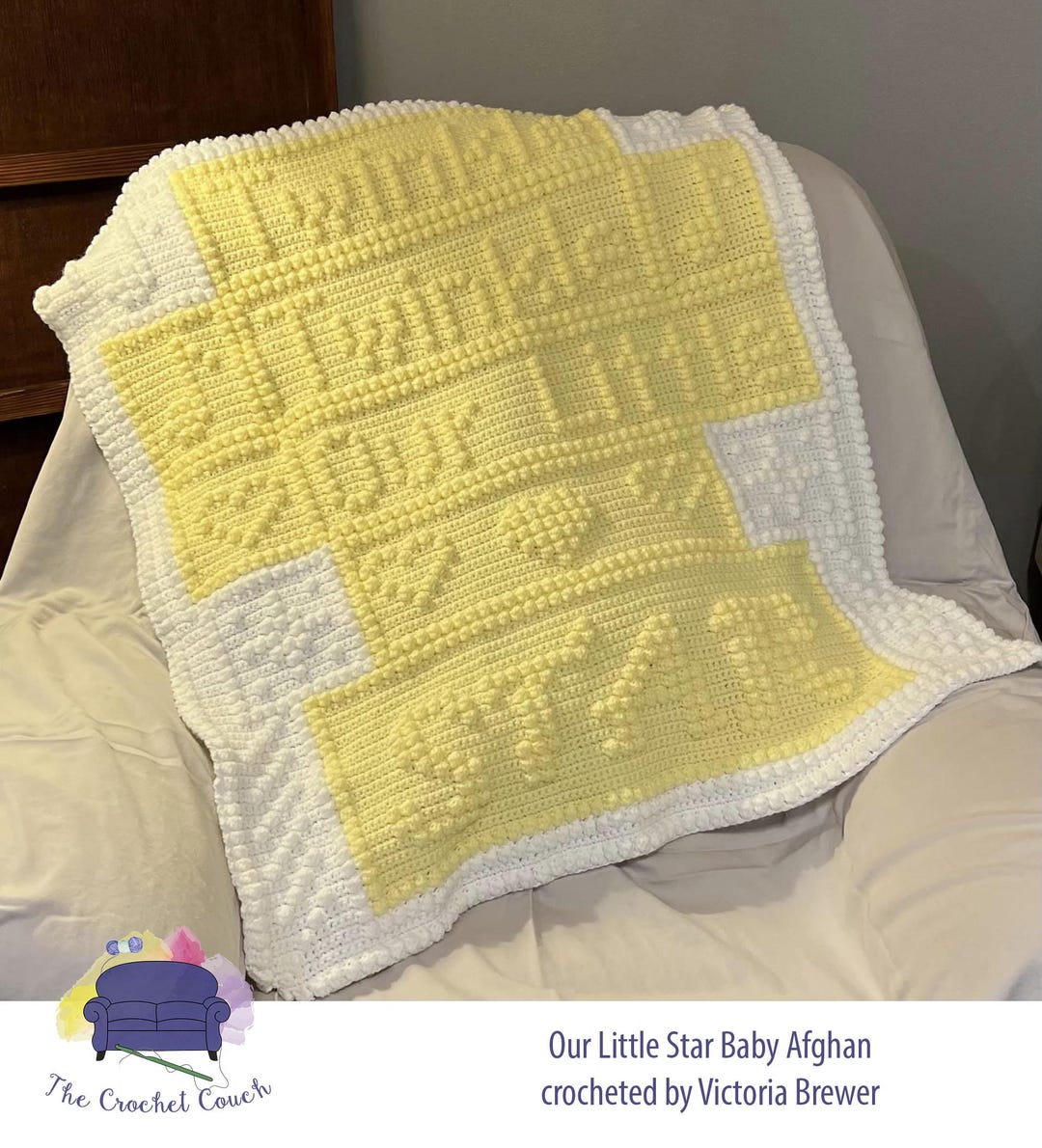 Our Little Star Baby Afghan Bobble Stitch Crochet Pattern, Written Row ...