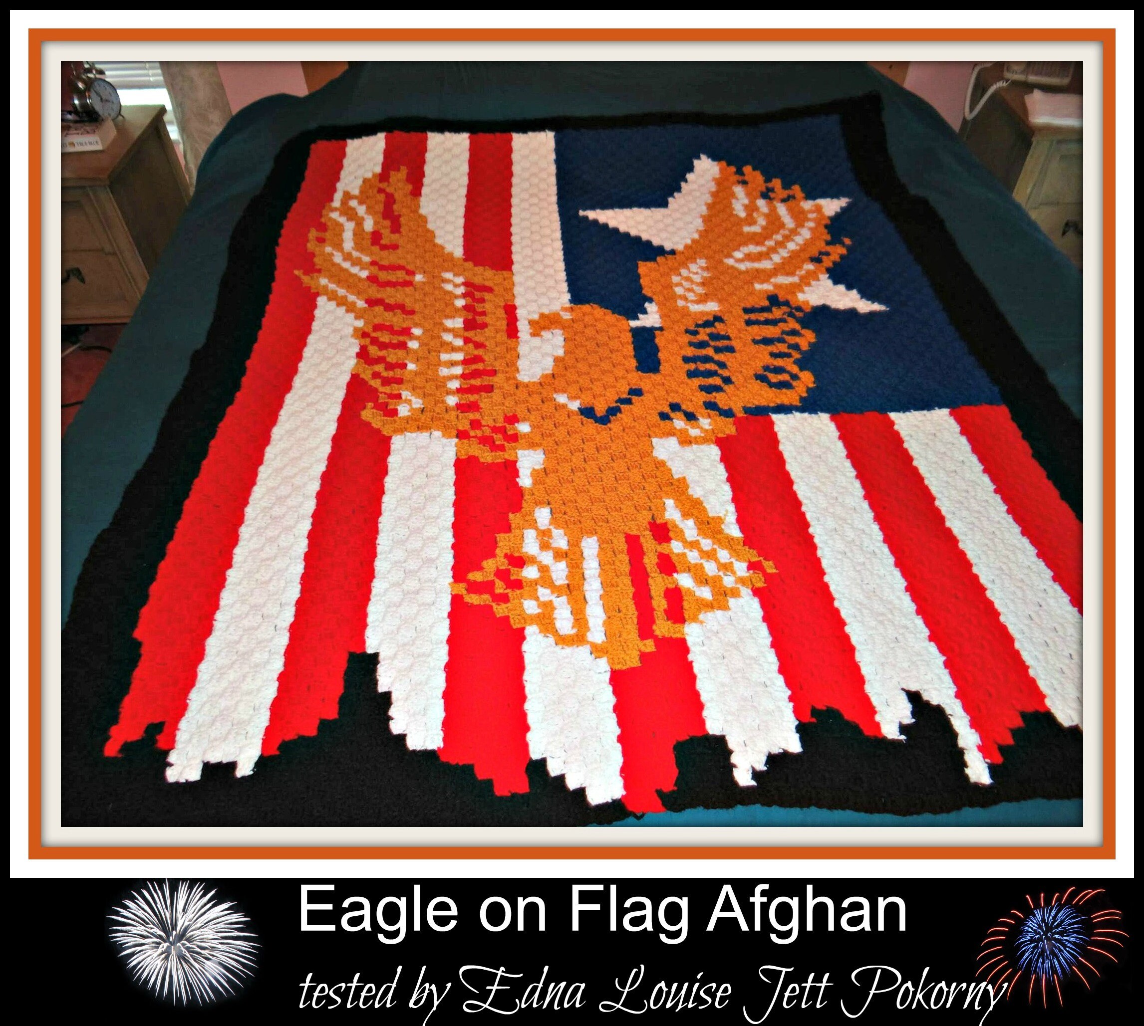 Four Eagle Afghans, C2C Graphs, Crochet Pattern, Set of 4 Eagle patterns
