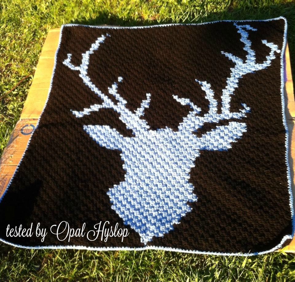 Deer Afghan C2C Crochet Pattern, Written Row by Row Counts, C2C Graphs ...