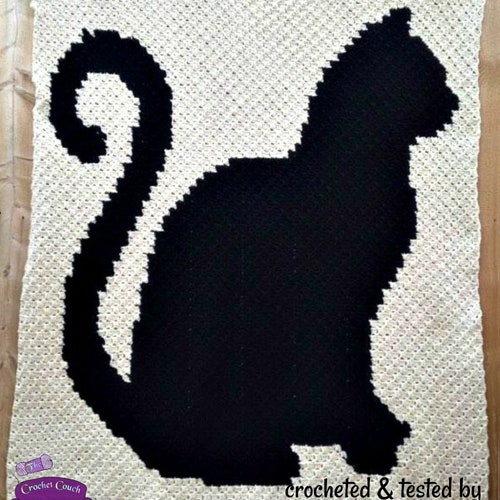 CAT EYES C2C Graph Afghan Pattern With Written Row by Row - Etsy