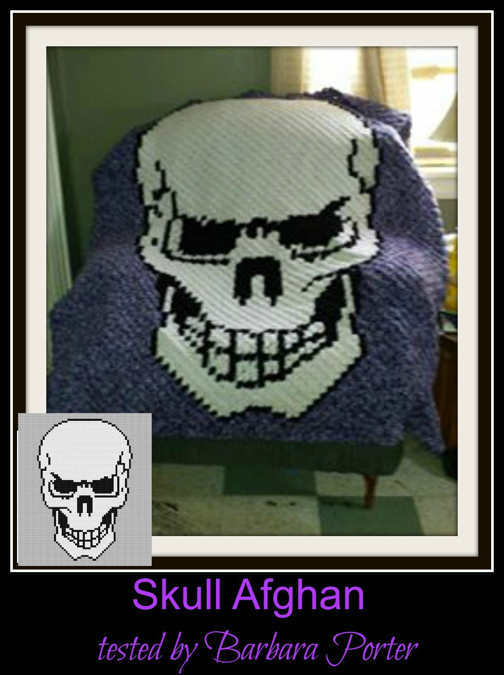 Skull Afghan, C2C Crochet Pattern, Written Row Counts, C2C Graphs ...