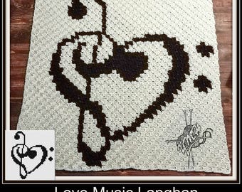 Music Crochet Afghan Pattern Graph - Etsy