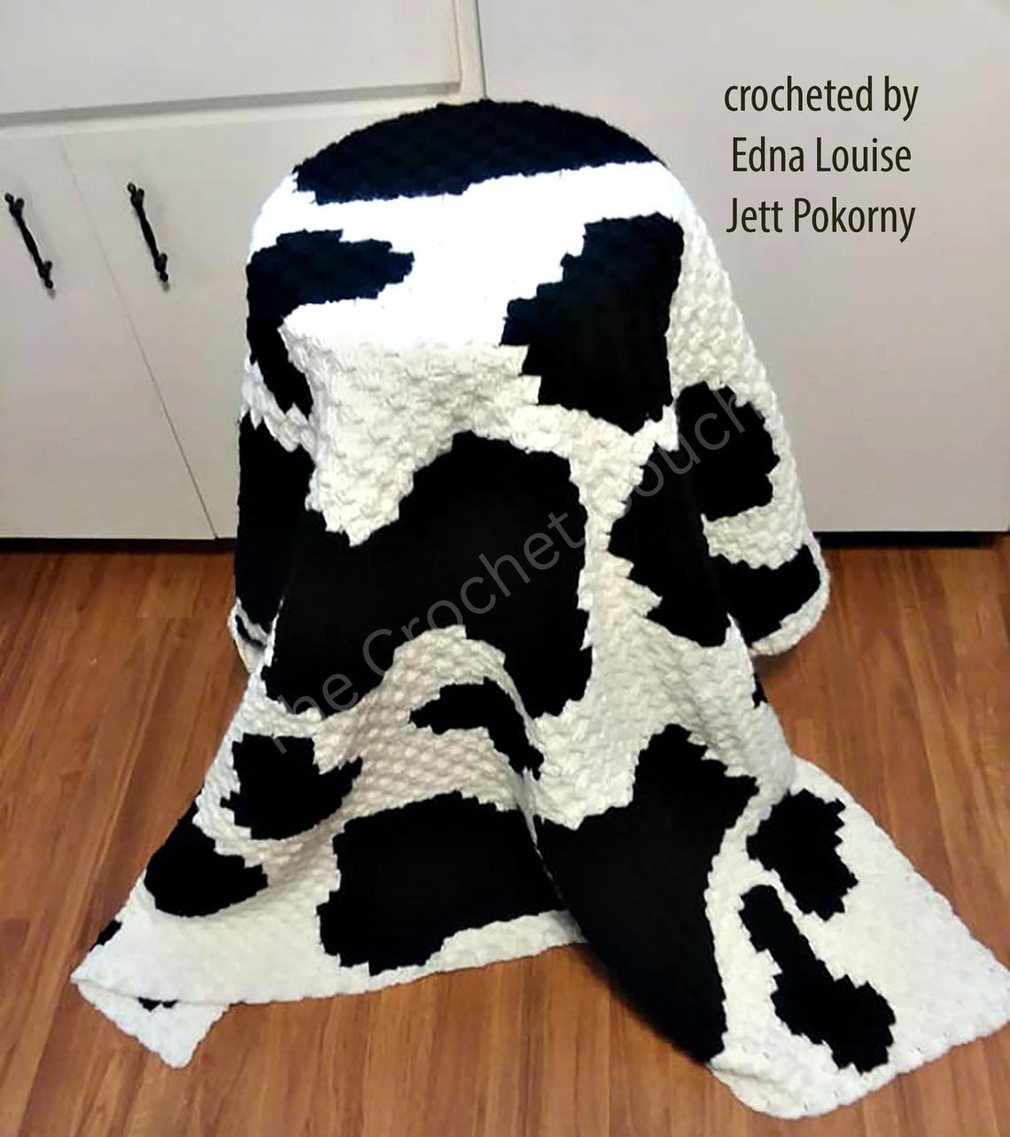 Cow Print Afghan C2C Crochet Pattern, Graph and Written Row by Row ...