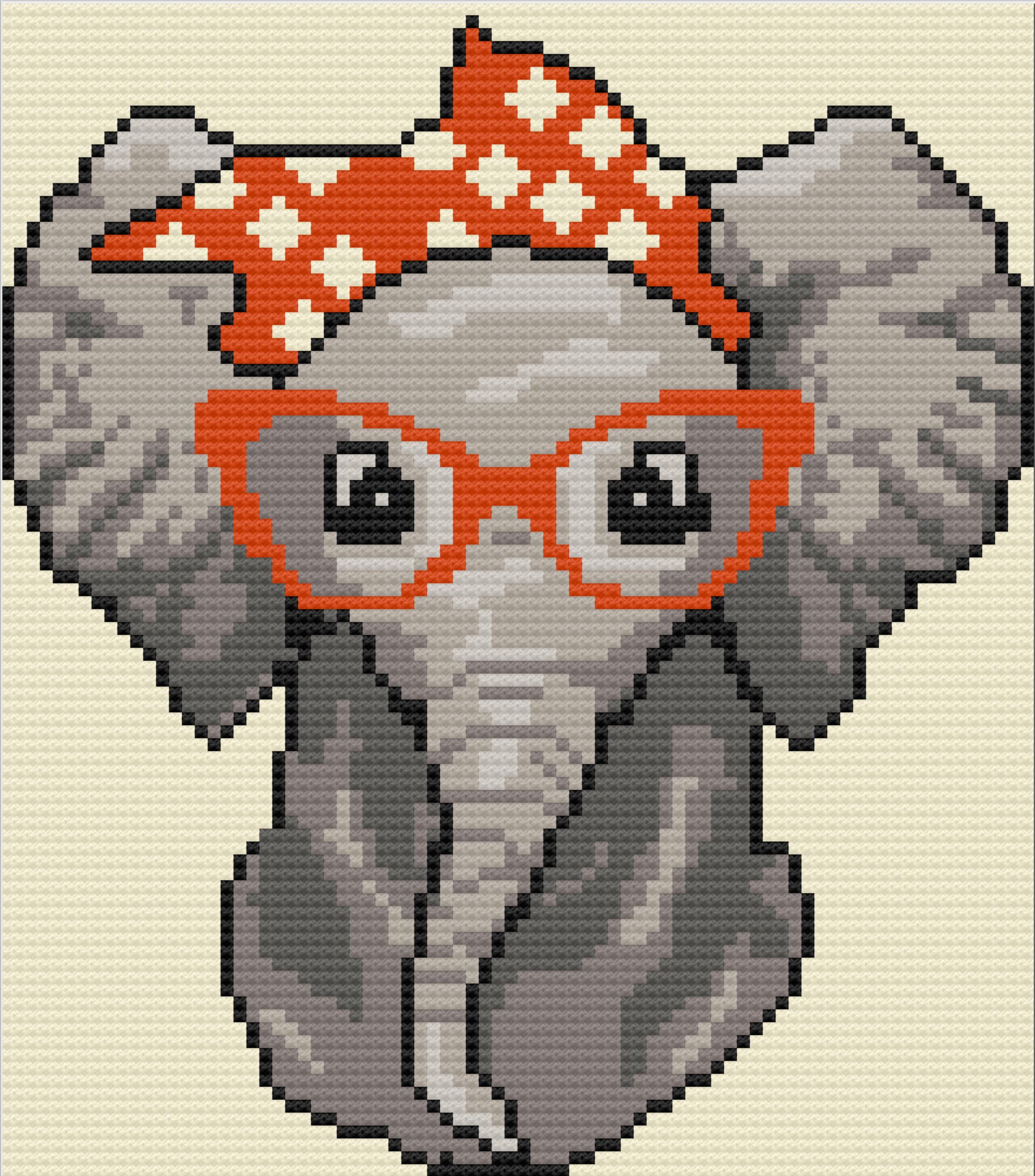 Miss Elephant Afghan, C2C Crochet Pattern, Written Row by Row, Color ...