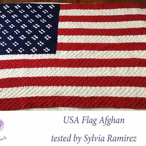 USA Flag Afghan C2C Crochet Pattern, Written Row Counts, C2C Graphs ...