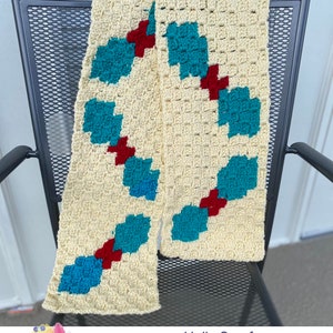 Holly Scarf C2C Crochet Pattern, Written Row Counts, C2C Graphs, Corner ...