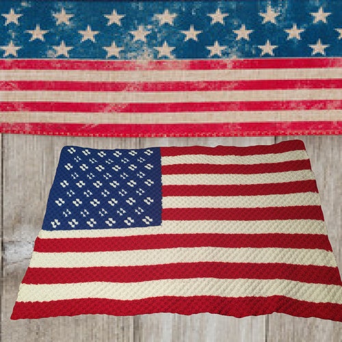 USA Flag Afghan C2C Crochet Pattern Written Row Counts C2C - Etsy
