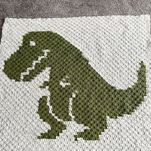 Dinosaur Kids Afghan C2C Crochet Pattern, Graph and Written Row by Row ...