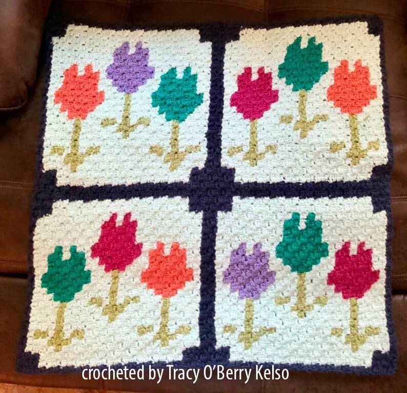 Janet Small Throw C2C Crochet Pattern, Graph and Written Row by Row ...