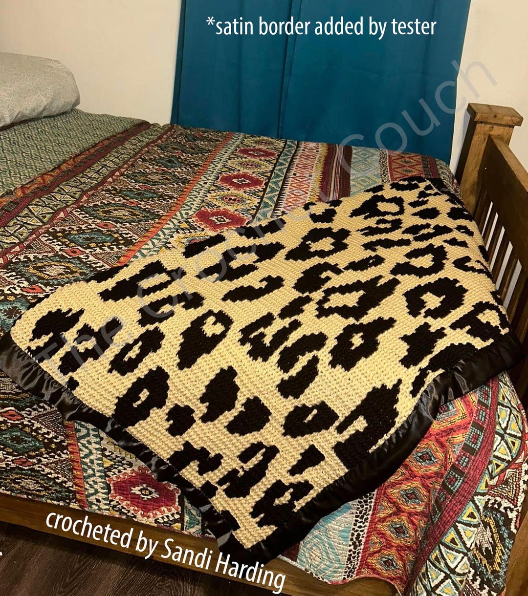 Leopard Print Afghan Crochet Pattern: Mosaic Style (PDF Download) - Etsy