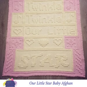 Our Little Star Baby Afghan Bobble Stitch Crochet Pattern, Written Row ...