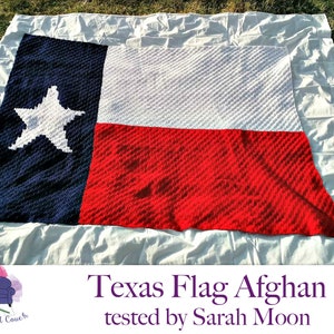 Texas Flag Afghan C2C Crochet Pattern, Graph and Written Row by Row ...