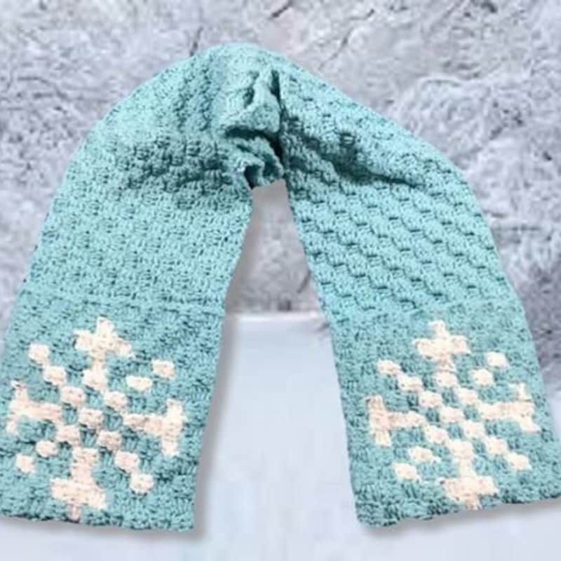 Snowflake Scarf - Etsy
