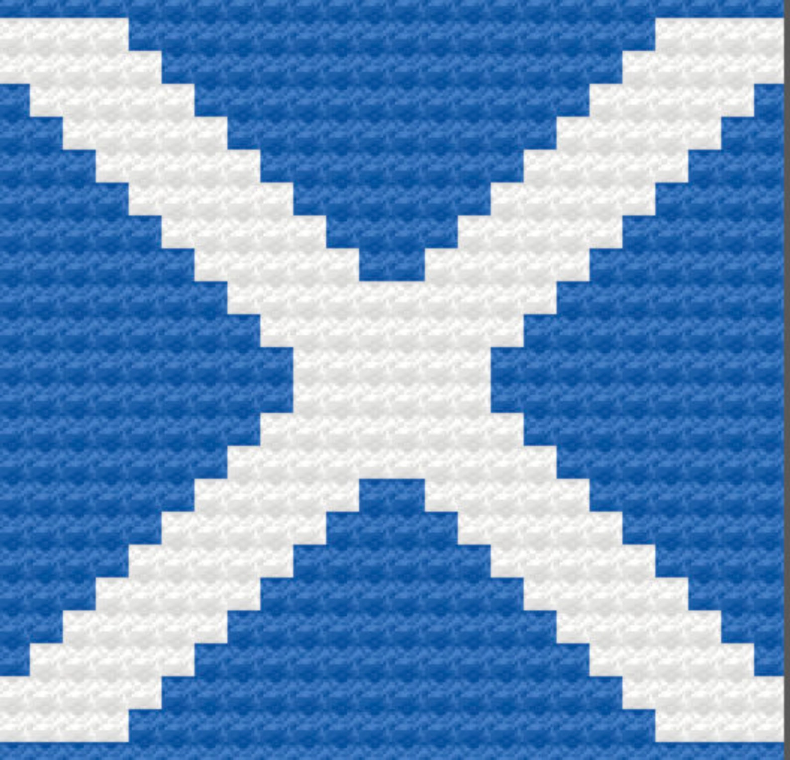 Scotland Flag Afghan, C2C Crochet Pattern, Graph and Written Row by Row ...