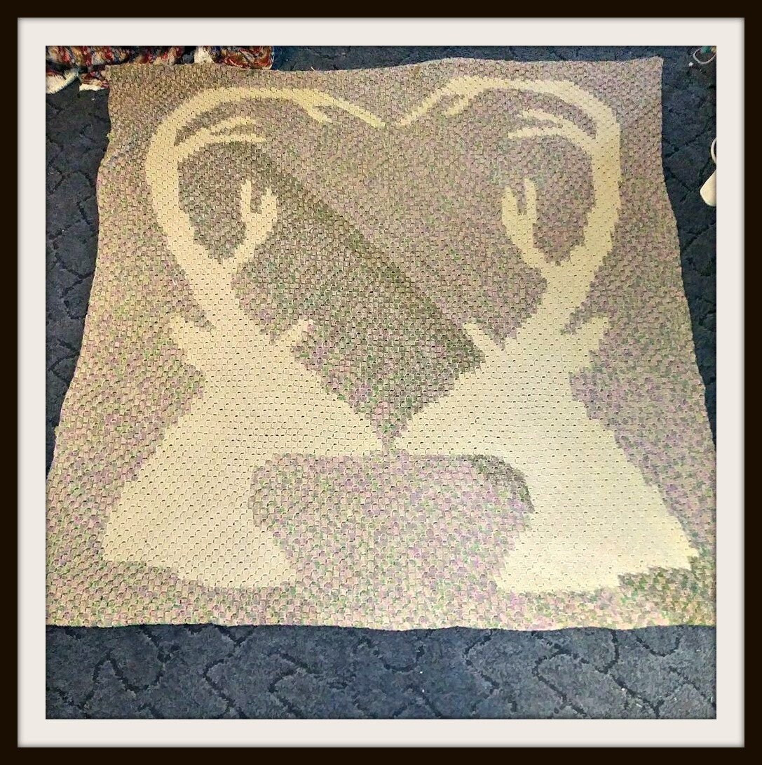 Deer Love, Afghan, Crochet Pattern, C2C Crochet Graph