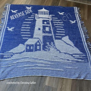 Beacon Bay Lighthouse Afghan Mosaic Crochet Pattern, Graph and Written ...