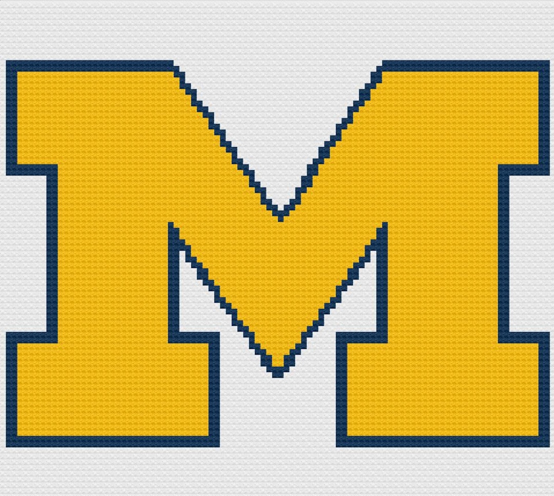 Letter M Block C2C Crochet Pattern: Afghan Graph (PDF Pattern) - Etsy