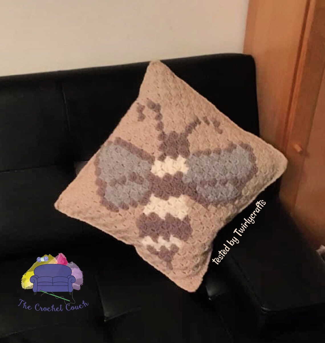 Bee Pillow C2C Crochet Pattern Written Row by Row Color | Etsy