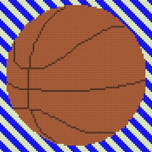 Basketball Stripes Afghan C2C Crochet Pattern, Graph and Written Row by ...
