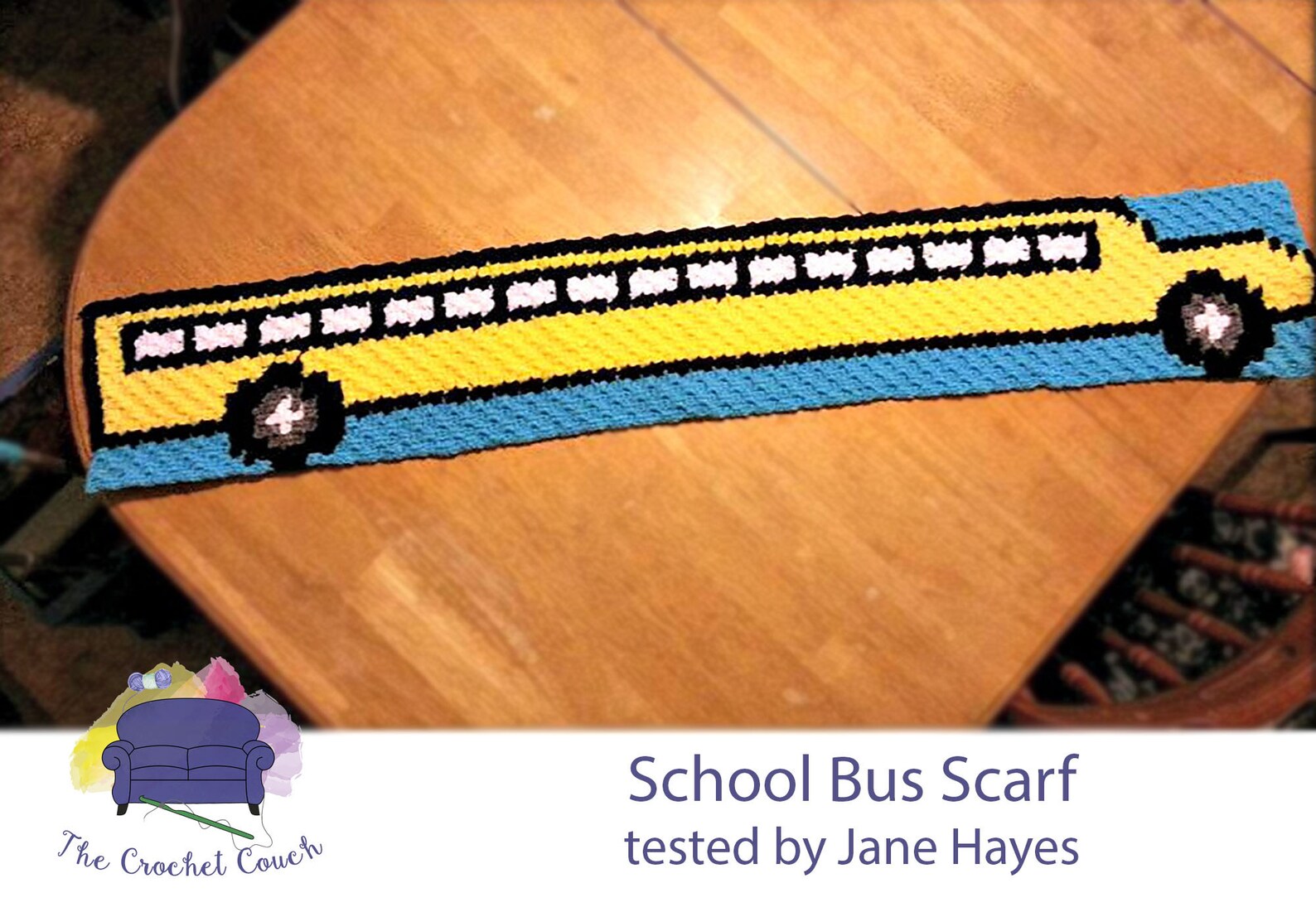 School Bus Scarf C2C Crochet Pattern Written Row Counts C2C - Etsy