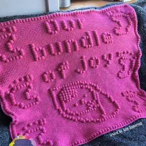 Our Bundle of Joy Baby Afghan, Bobble Crochet Pattern, Graph and ...