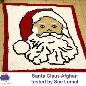 Santa Claus Afghan C2C Crochet Pattern, Written Row by Row, Color ...