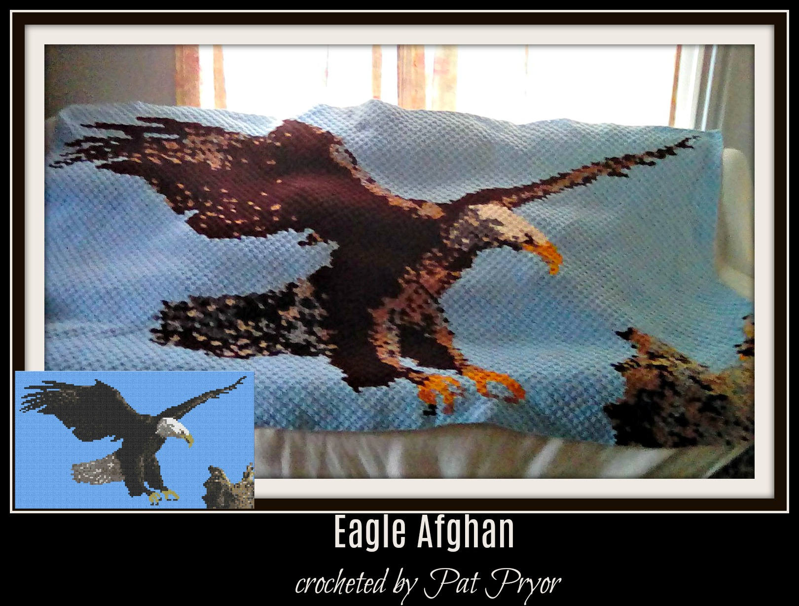 Four Eagle Afghans, C2C Graphs, Crochet Pattern, Set of 4 Eagle patterns