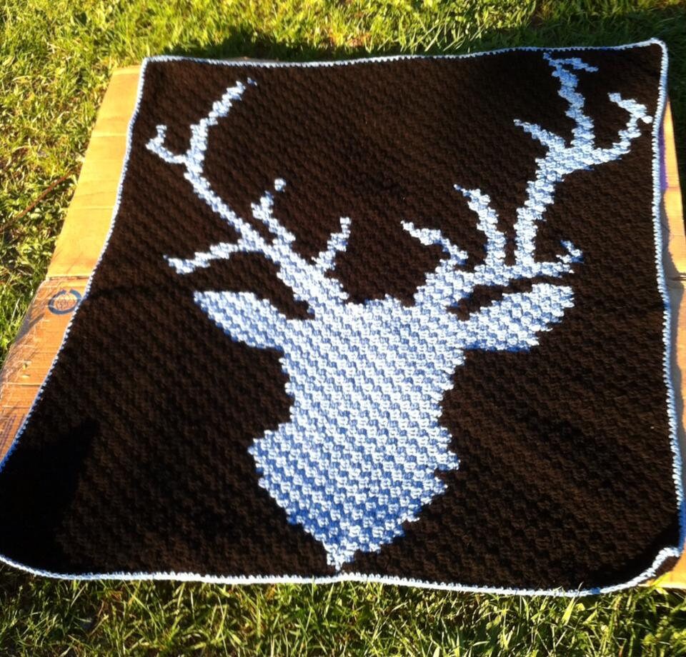 Deer Afghan, C2C Crochet Pattern, Written Row Counts, C2C Graphs ...