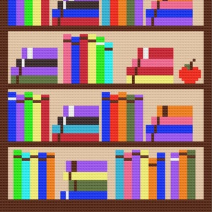 Bookcase Afghan Larger C2C Crochet Pattern, Written Row Counts, C2C ...