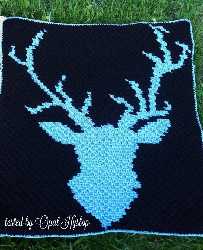 Deer Afghan C2C Crochet Pattern, Written Row by Row Counts, C2C Graphs ...
