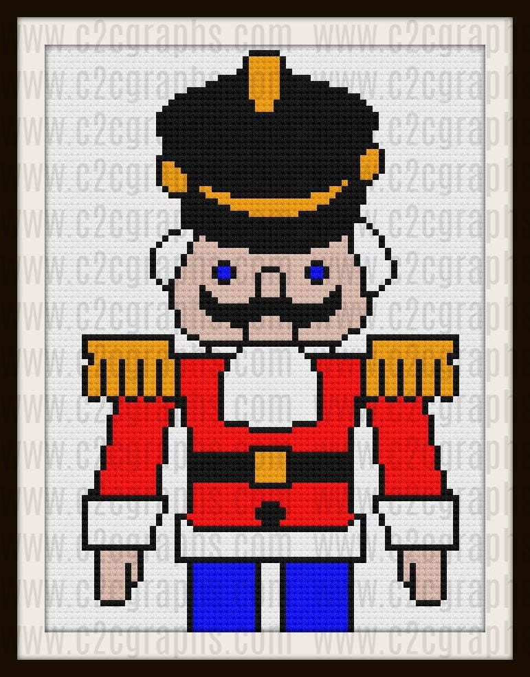 C2C Graph, Nutcracker Afghan, C2C Crochet Pattern, Written Row Counts ...