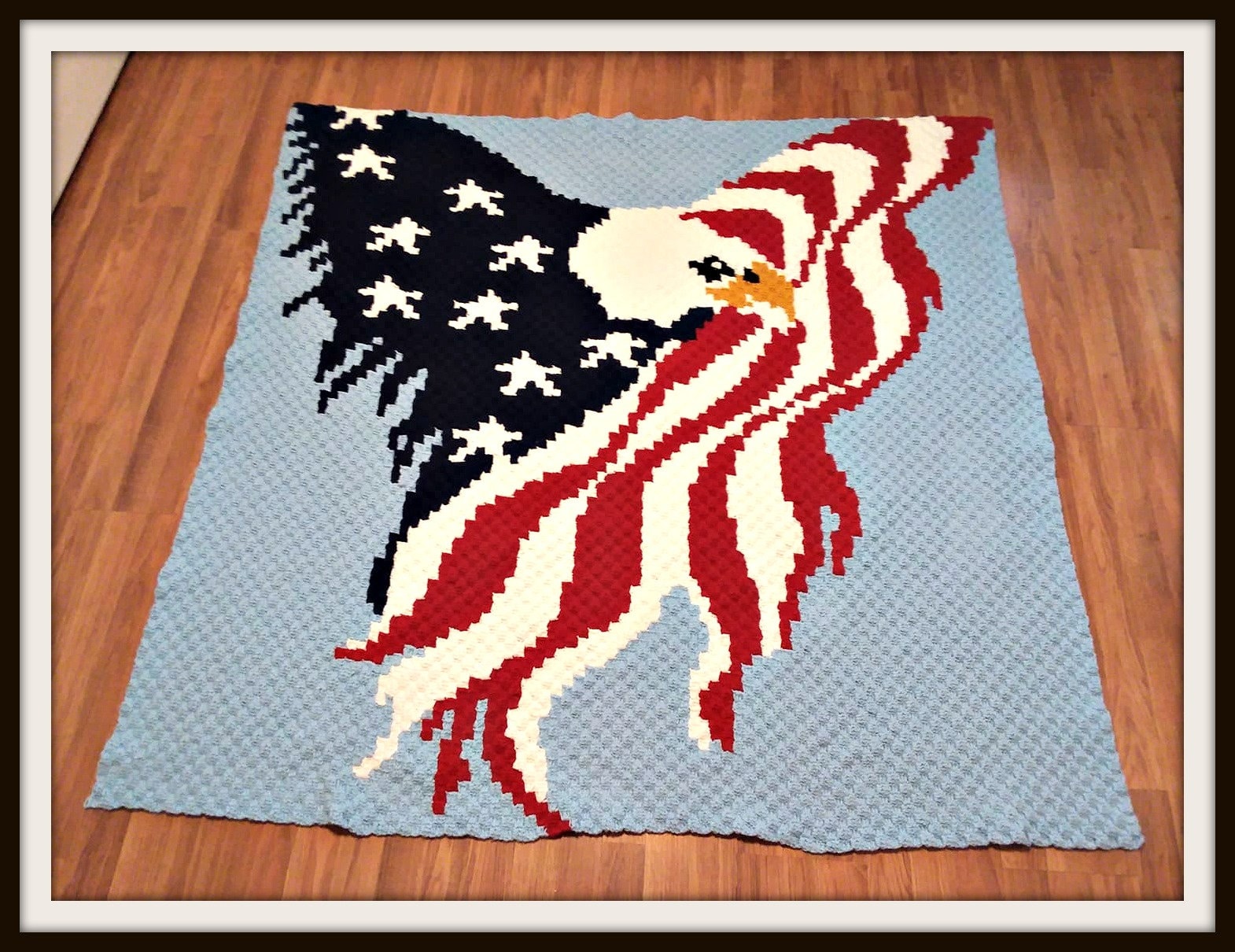 Four Eagle Afghans, C2C Graphs, Crochet Pattern, Set of 4 Eagle patterns