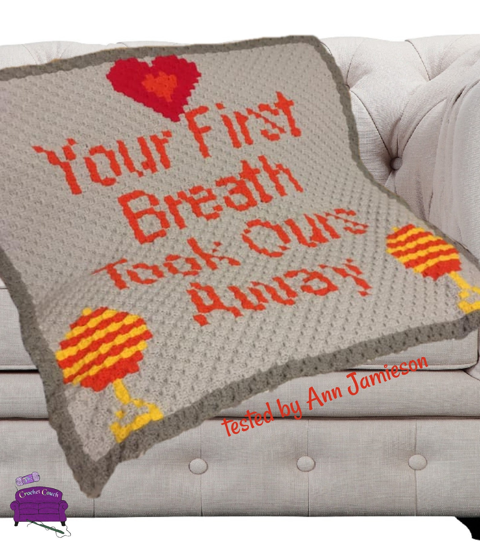Your First Breath Baby Afghan C2C Crochet Pattern Written | Etsy