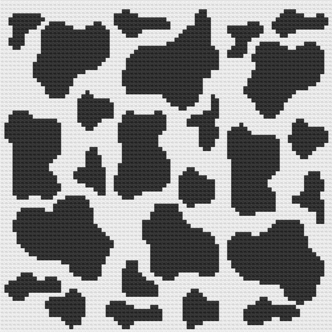 Cow Print Afghan C2C Crochet Pattern Written Row Counts C2C - Etsy