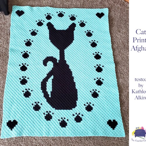 CAT EYES C2C Graph Afghan Pattern With Written Row by Row - Etsy