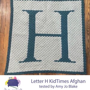 Letter Kids Afghan Times Font C2C Crochet Pattern, Written Row Counts ...