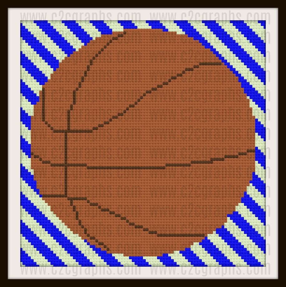 Basketball Stripes Afghan C2C Crochet Pattern, Written Row by Row ...
