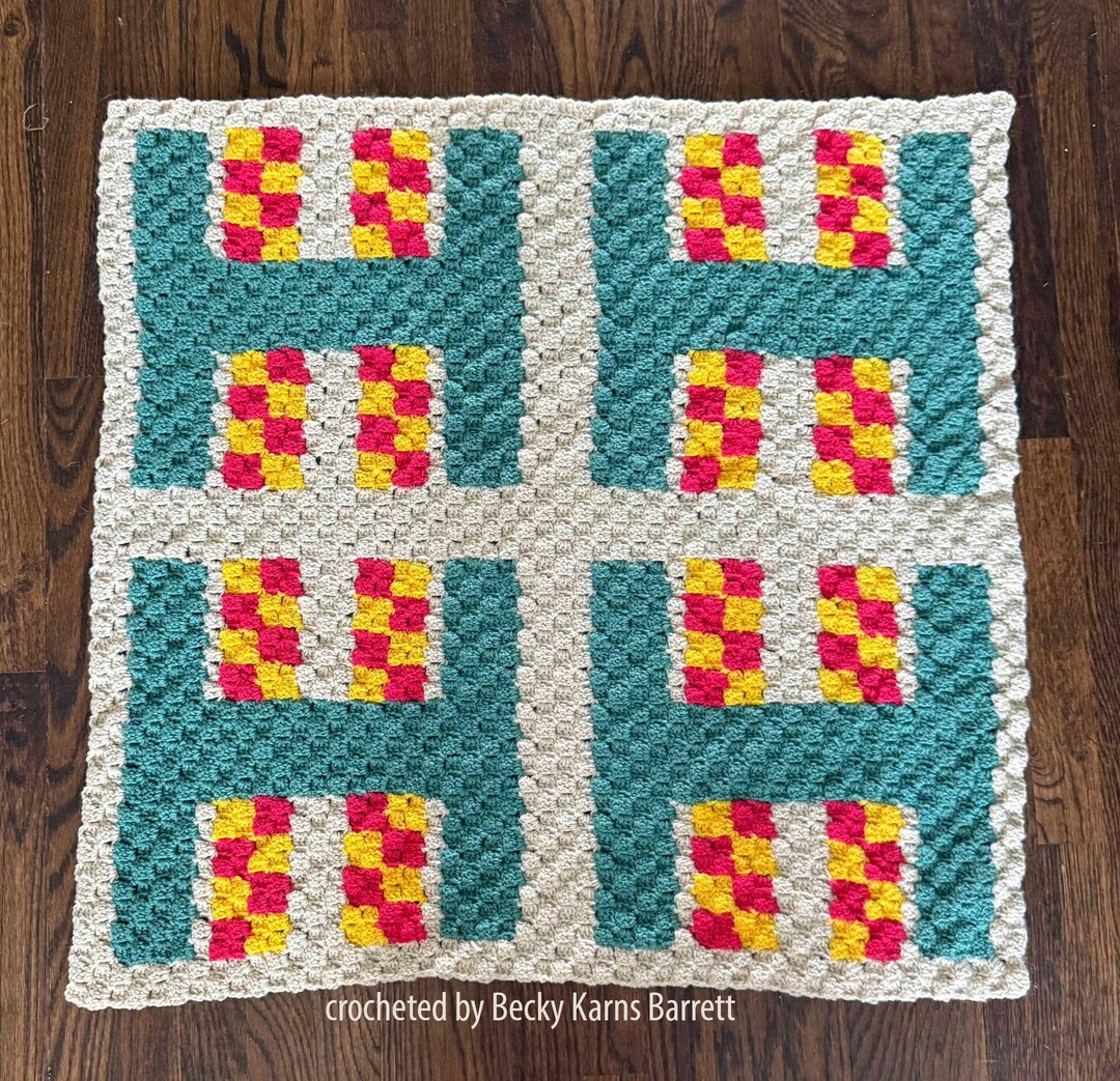 Clara Small Afghan C2C Crochet Pattern, Graph and Written Row by Row ...
