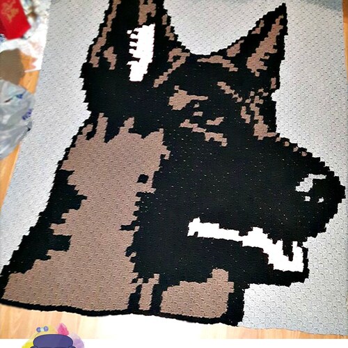 Chocolate Lab Afghan C2C Crochet Pattern Written Row Counts - Etsy ...