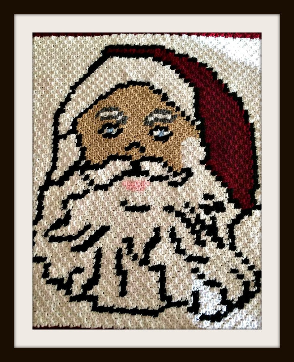 Santa Claus Afghan, C2C Crochet Pattern, Written Row by Row, Color ...