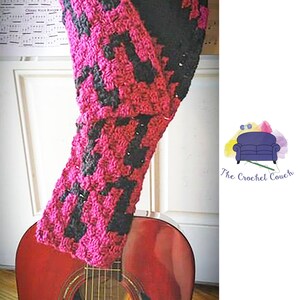 Musical Notes Scarf C2C Crochet Pattern, Graph and Written Row by Row ...