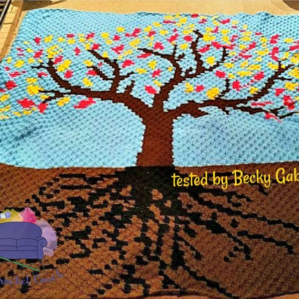 Tree of Life Crochet Blanket Pattern - Etsy