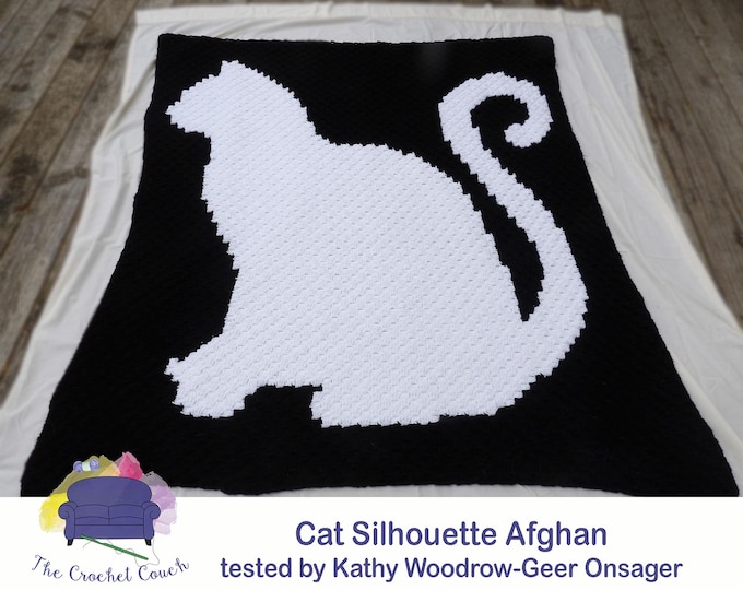 Black Cat Silhouette C2c Crochet Pattern - Etsy Canada